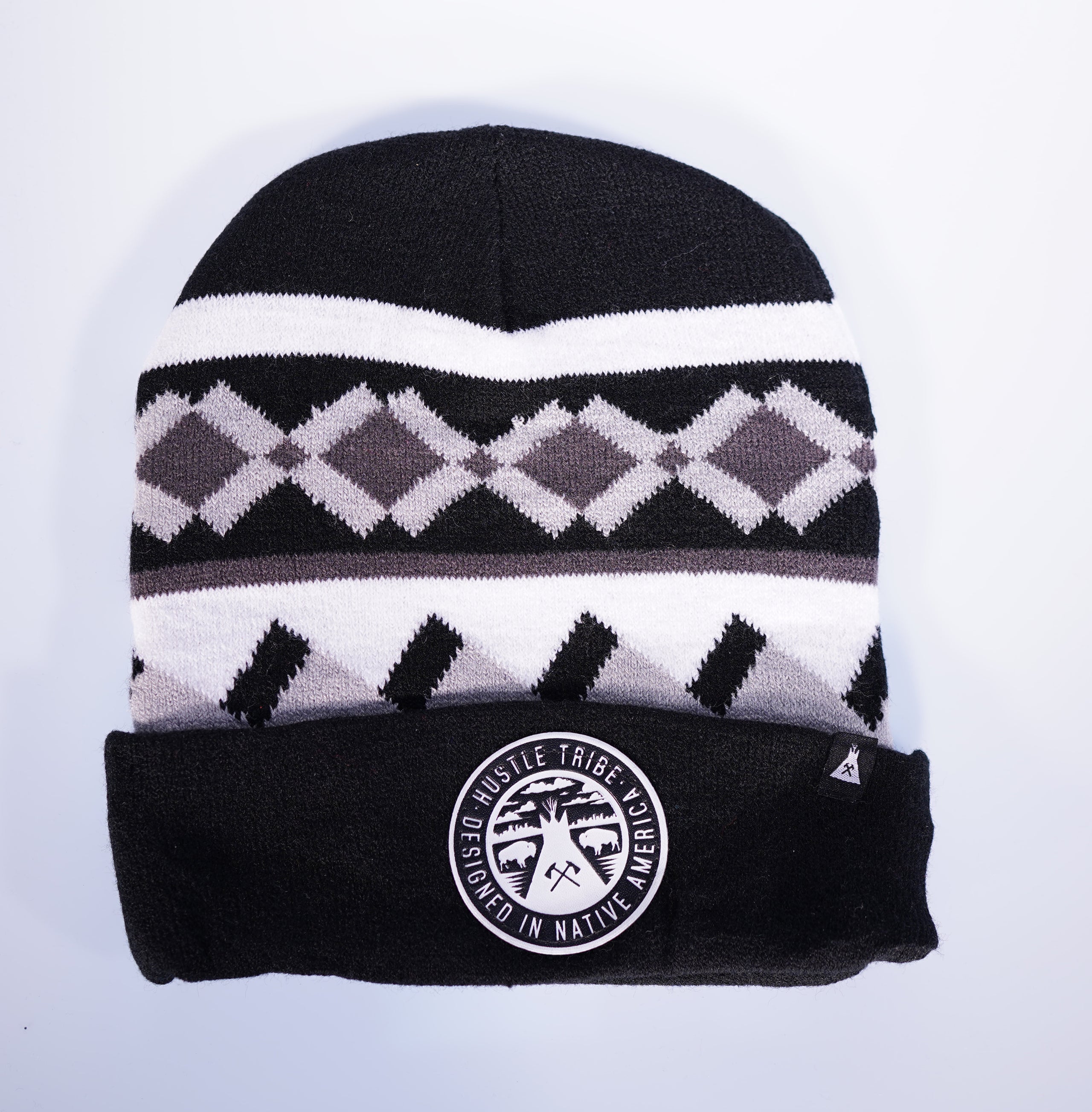 HT Black & Gray Winter Hat | Hustle Tribe