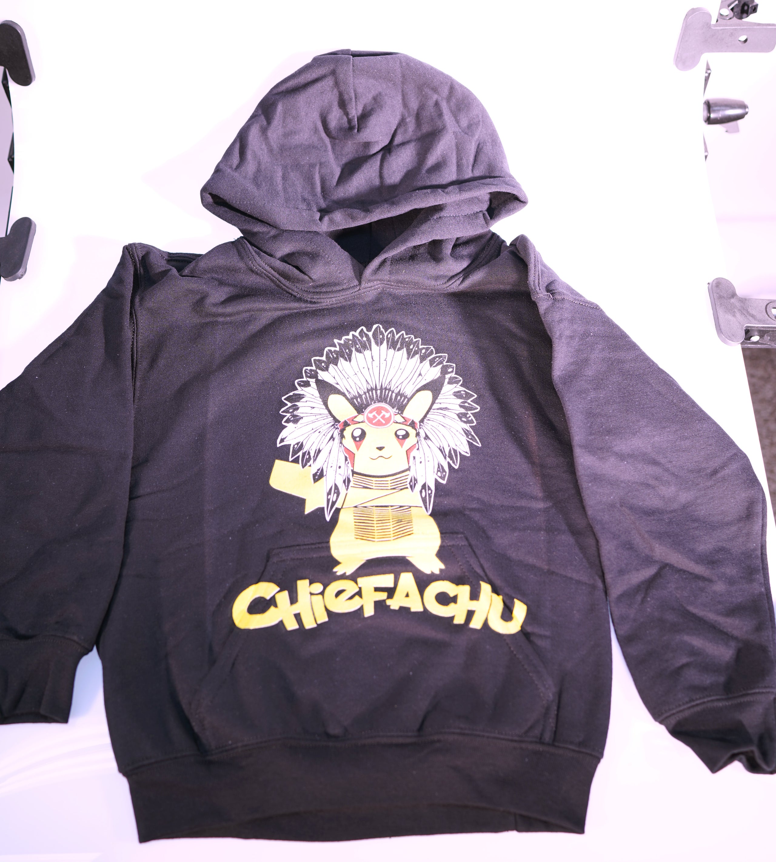 Kids Black ChiefaChu Hoodie | Hustle Tribe